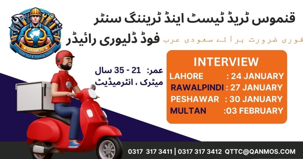 Food Delivery Bike Rider Jobs Saudi Arabia | Qanmos College